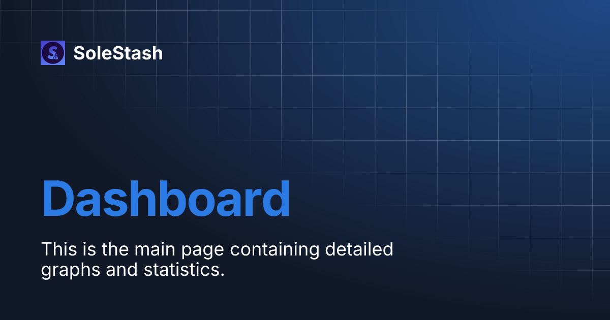 Dashboard | SoleStash